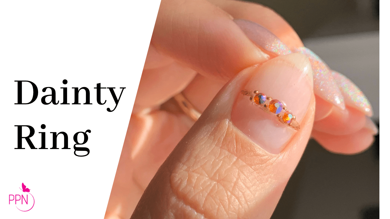 How To Tiny 3D Ring Using Crystals & Studs – Paola Ponce Nails